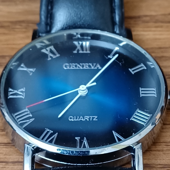 Geneva | Accessories | Mens Blue And Silver Watch | Poshmark